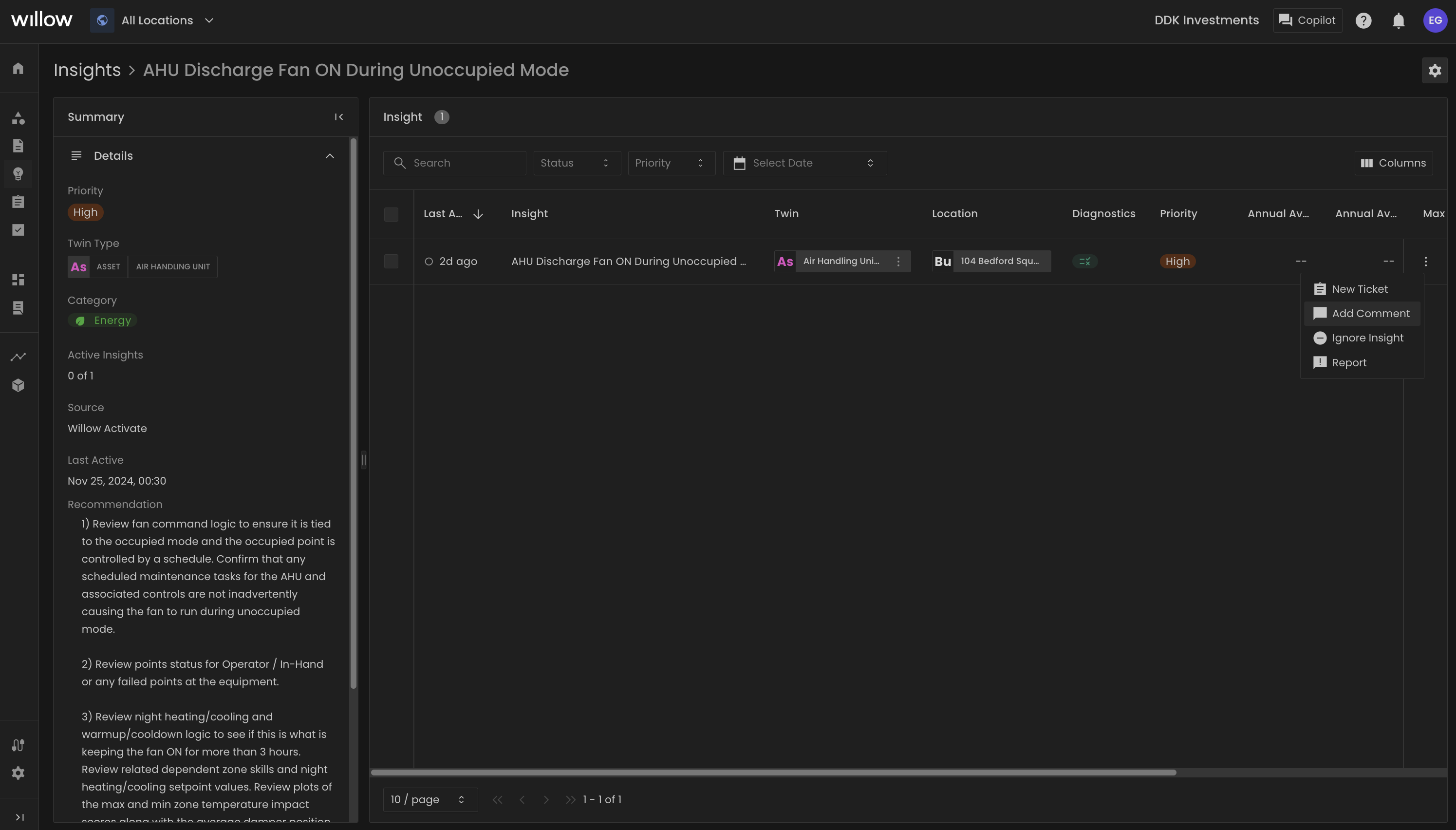 Insights Active/Inactive Status Flow – Willow Support